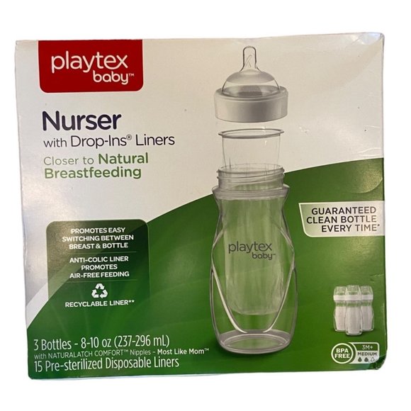 Playtex | Other | Playtex Baby Nurser With Dropins Liners Set Of Three ...